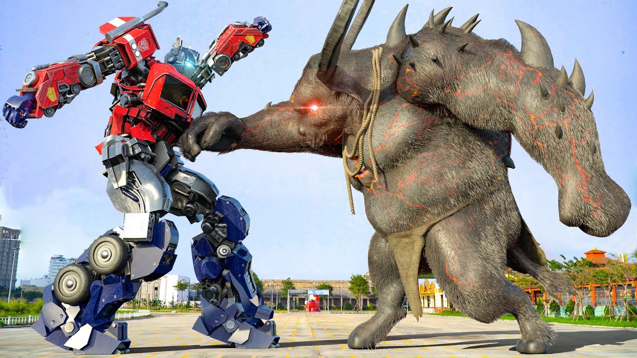 Transformers One (2025) – Epic Battle: Optimus Prime vs Buffalo Monster ...