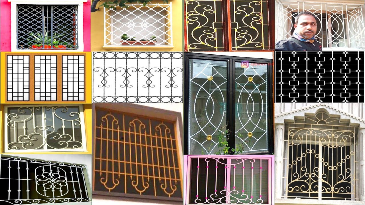 //simple window grill design//Fancy grill design for window grill ...