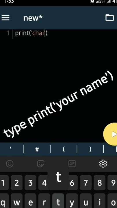 Learn Python Coding Type Your Name Pythoncoding Youtube