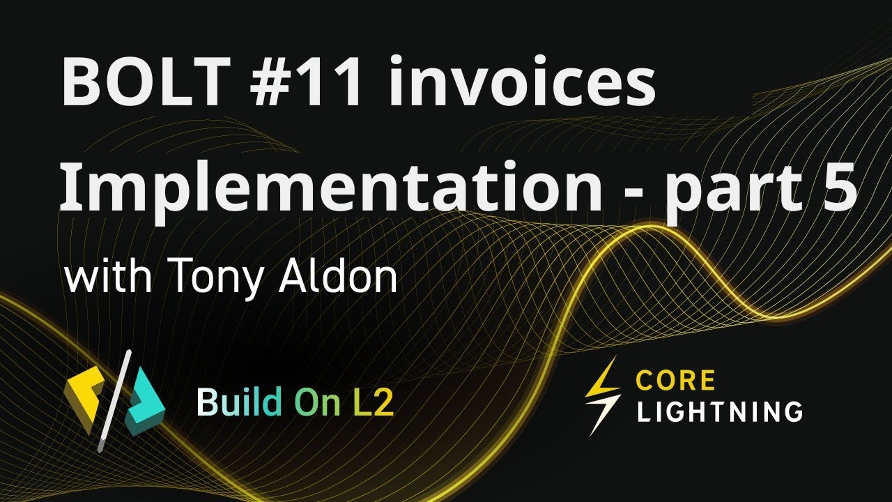 Core Lightning implementation of BOLT #11 invoices - part 5 | live #21 ...