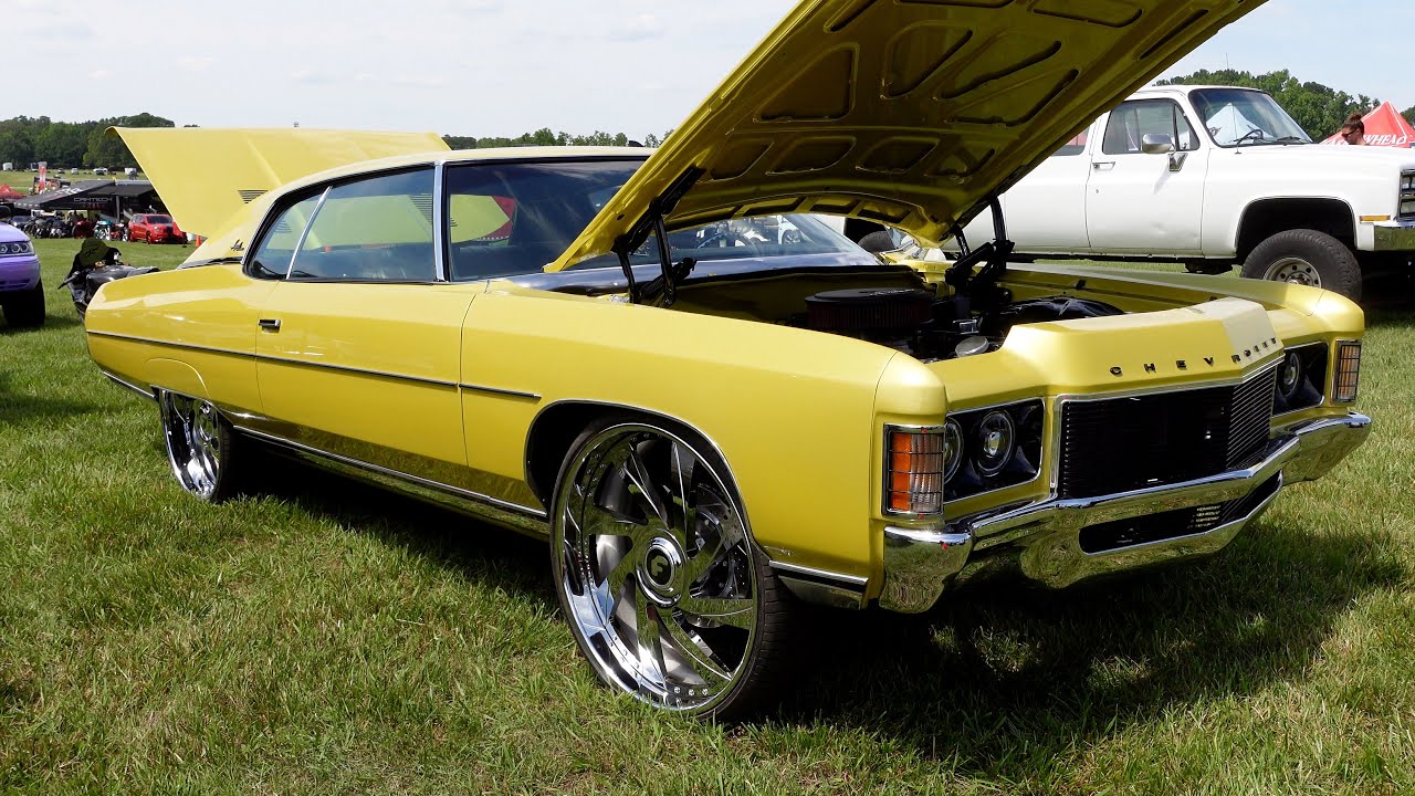 WhipAddict: Yellow Pearl 71' Impala Donk Hardtop FULLY LOADED! - YouTube
