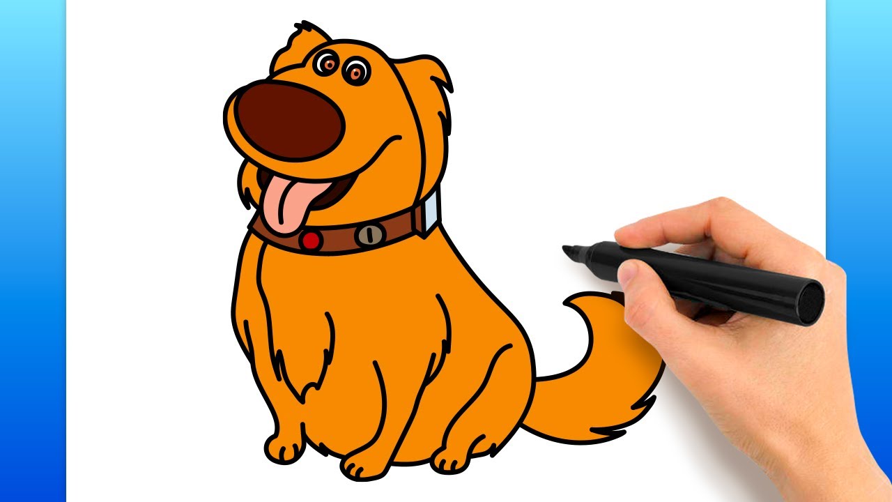 How To Draw Dug From The Movie Up (Easy Drawing Tutorial) - YouTube