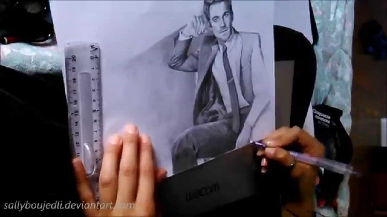 24-Speed drawing of Matthew Bomer by Sally BJD - YouTube