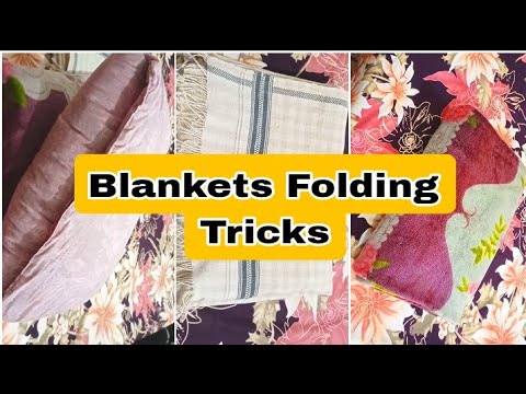 How to fold quilts and blankets easily - YouTube