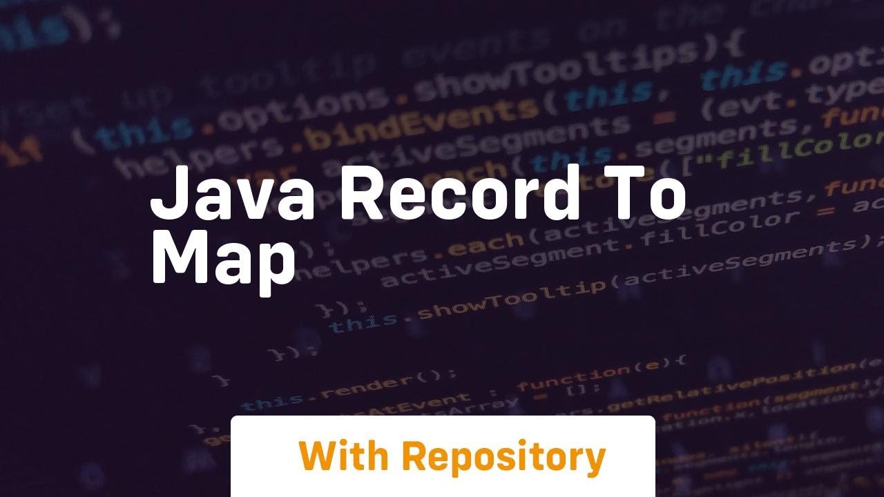 java record to map - YouTube