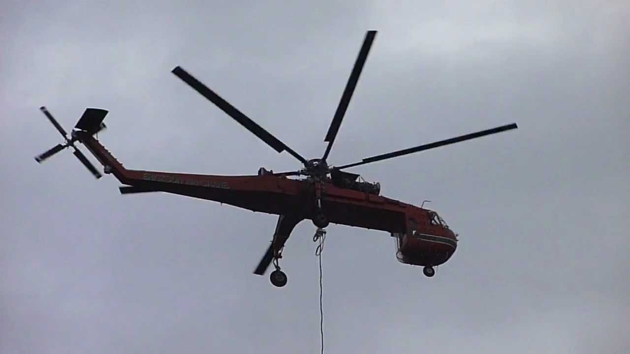Helicopter Logging, Sikorsky Skycrane - YouTube