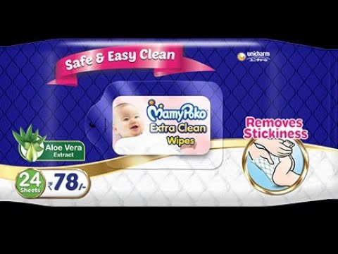 Mamy Poko Extra Clean Wipes. Baby Wipe's. 78/- MRP. 24 Wipe's