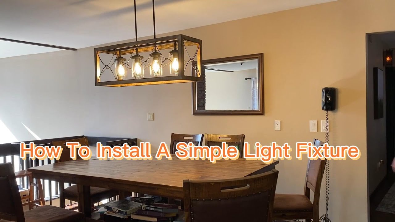 HLH-25976-4 How to install a simple light fixture - YouTube