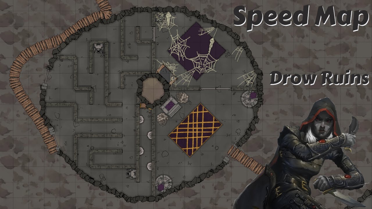 Dungeondraft Speed Mapping; Stalactite Drow Ruins - YouTube