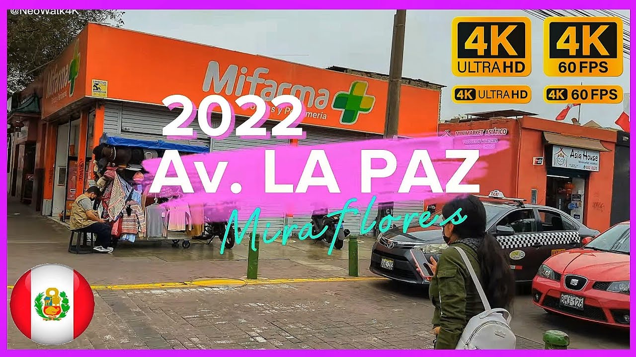 De Av. LA PAZ hasta SCHELL / Miraflores / Lima 4K HDR / Walk 2022 🇵🇪 ...