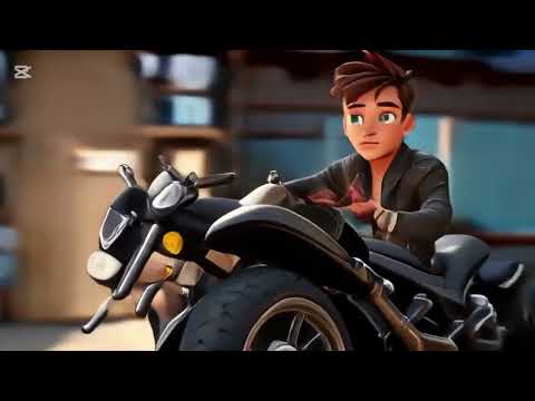 Motorcycle bike ride funny cartoon