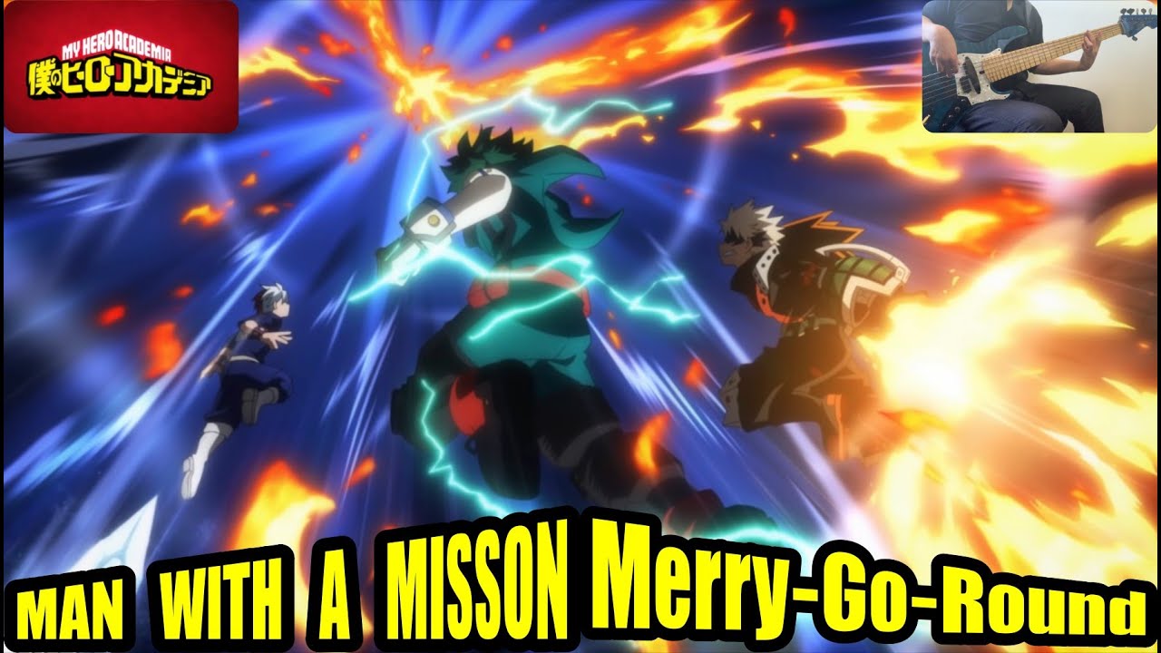 【僕のヒーローアカデミア】Merry-Go-Roundをベースで演奏してみた【5期OP ver.】 - YouTube