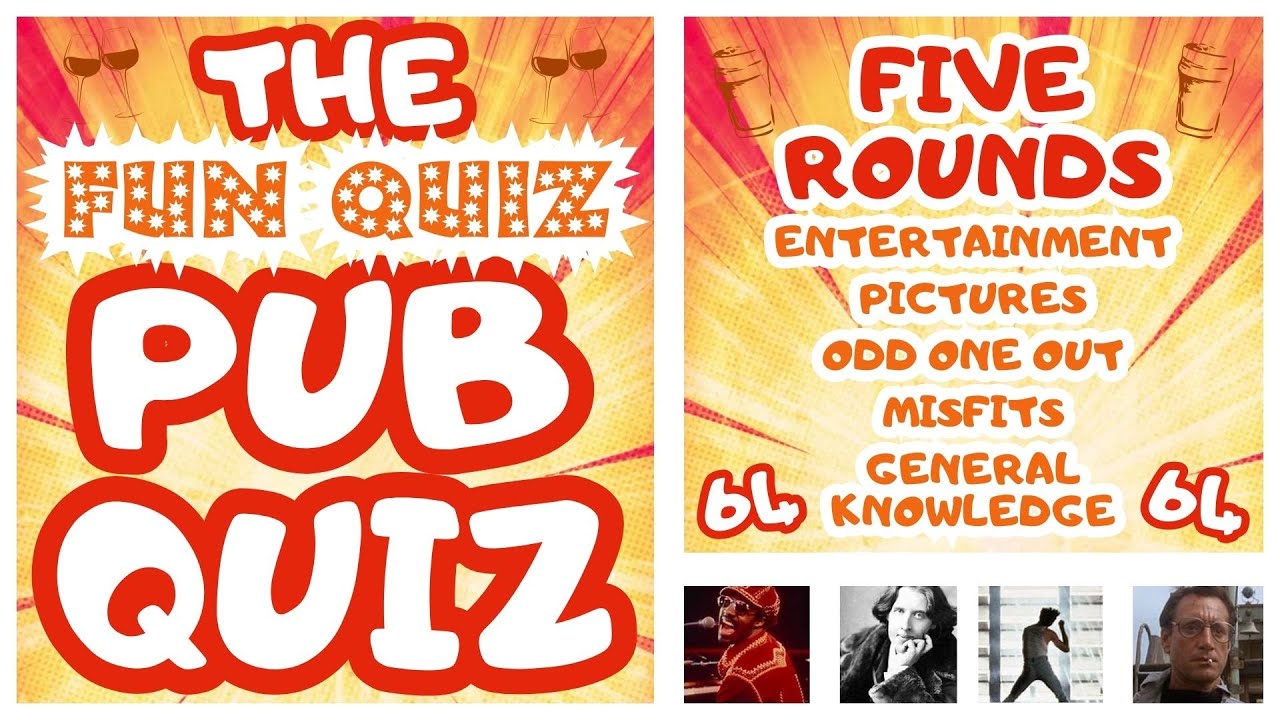 Pub Quiz No64 - 5 Different Rounds - 33 Questions & Answers - 61 Points ...