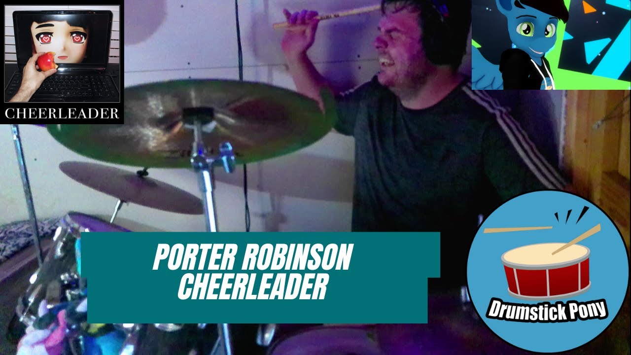 Porter Robinson - Cheerleader [DRUM COVER + VRChat MV] - YouTube