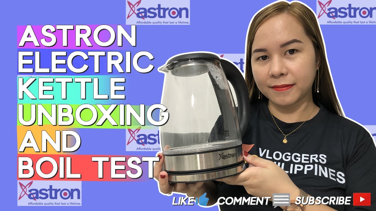 Unboxing Astron Aqua Electric Kettle Elegant Blue LED Light | Boil Test ...