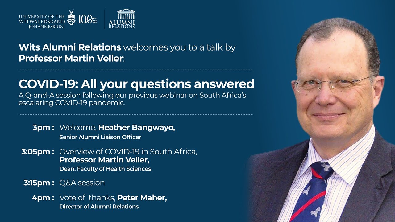 Covid-19 - All your questions answered with Prof. Martin Veller. - YouTube