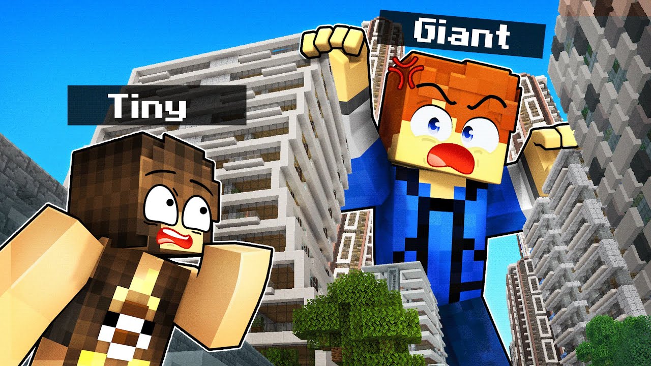 TINY vs GIANT Hide and Seek in Minecraft! - (Minecraft Movie) - YouTube