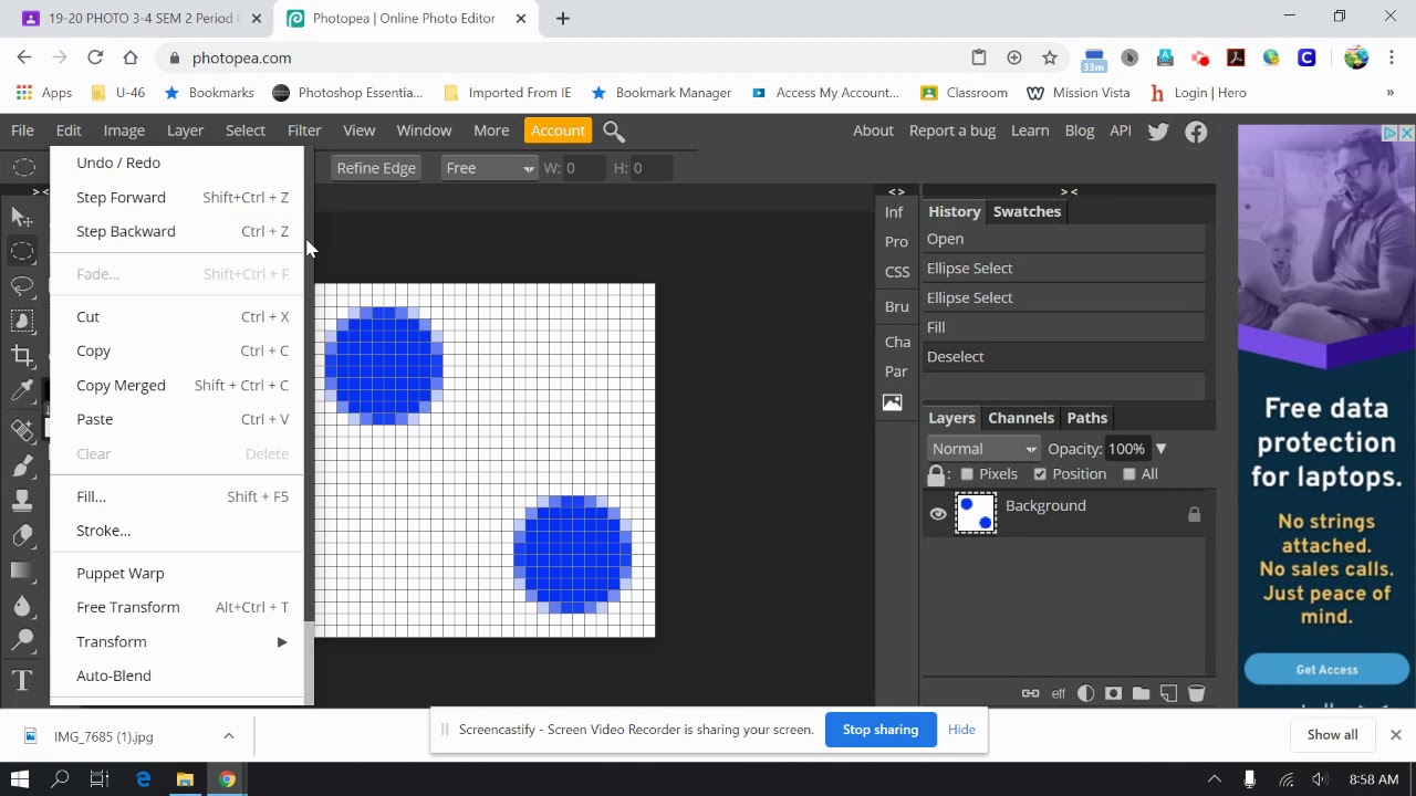 3-4 Making Ben Day Dot Patterns in Photopea - YouTube