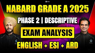 US Nabard Gr A 2025 Phase 2 Exam Analysis Cut Off Safe Score Ard Esi ...