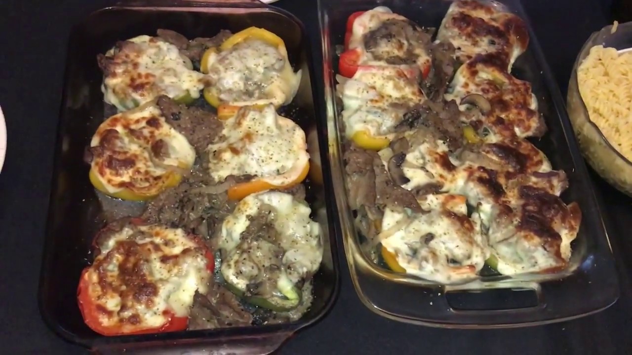 Cooking With Papa Season2 EP16 Cheese Steak Stuffed Bell Peppers - YouTube