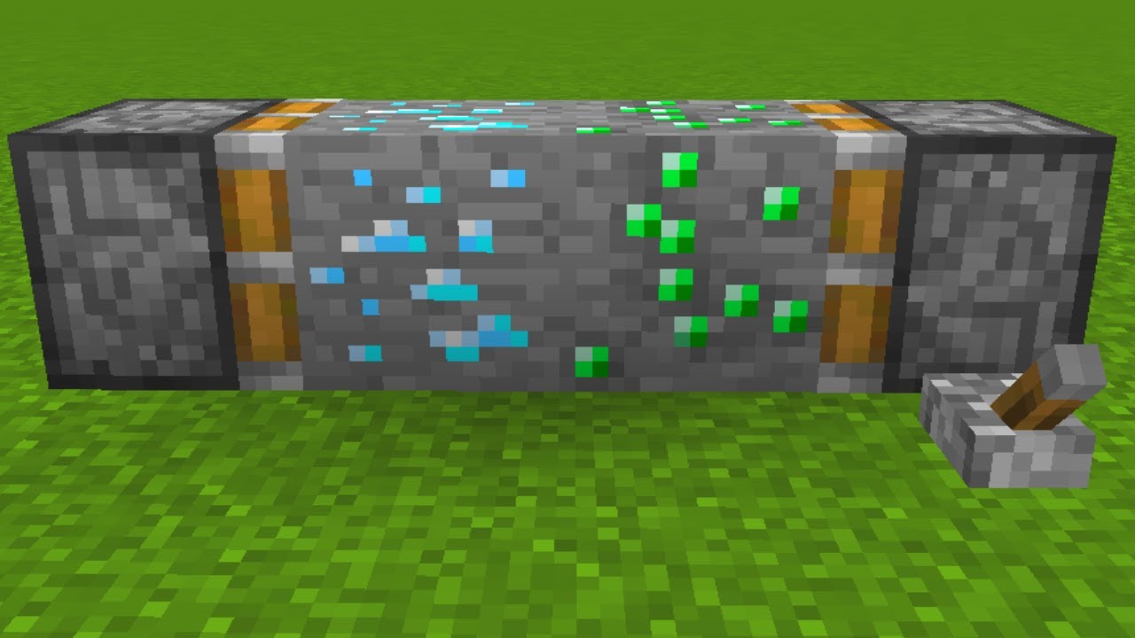 diamond ore + emerald ore = ??? - YouTube