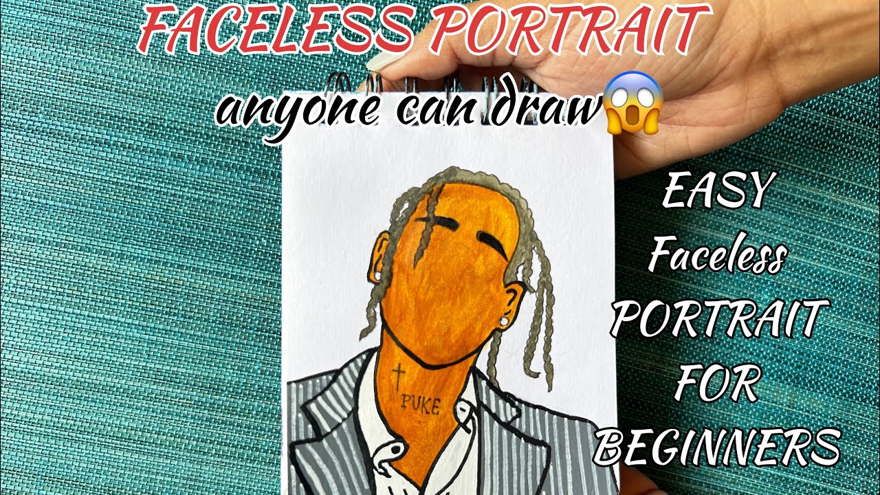 HOW TO DRAW FACELESS PORTRAIT 😱| EASY FACELESS PORTRAIT PAINTING😶 ...
