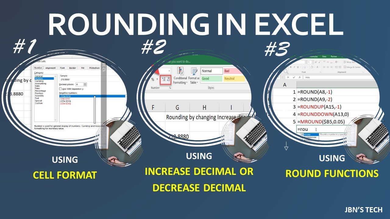 Round Numbers In Excel YouTube Round Numbers In Excel YouTube