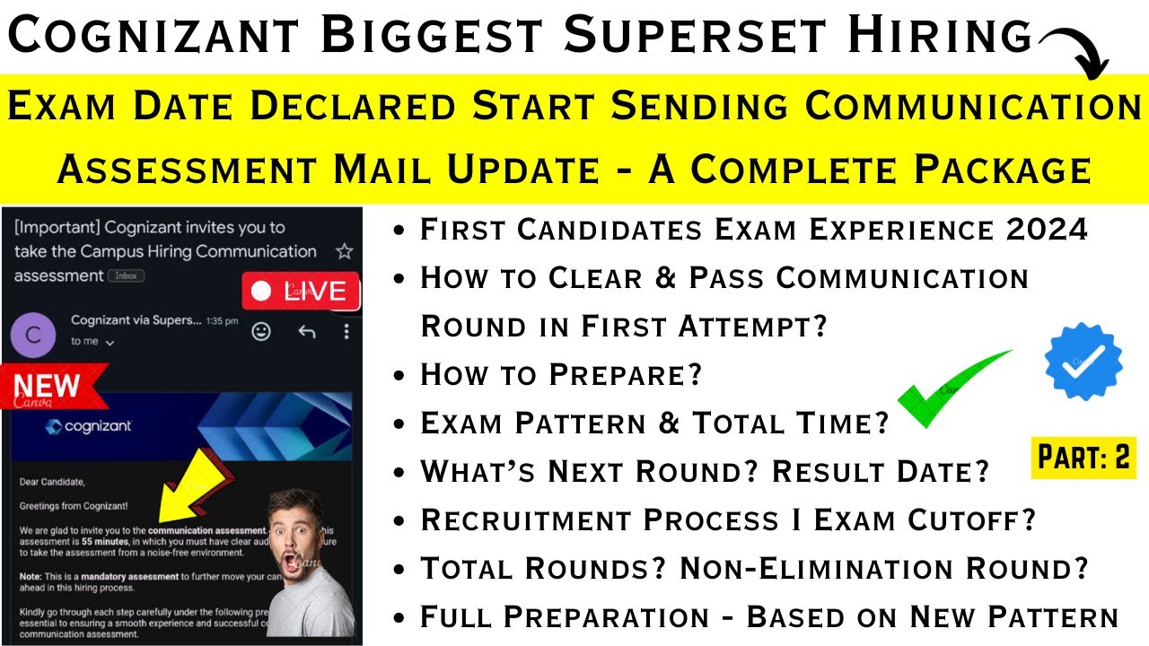Cognizant Superset Hiring Communication Assessment Round 1 Exam Mail & Date Out - A Complete ...