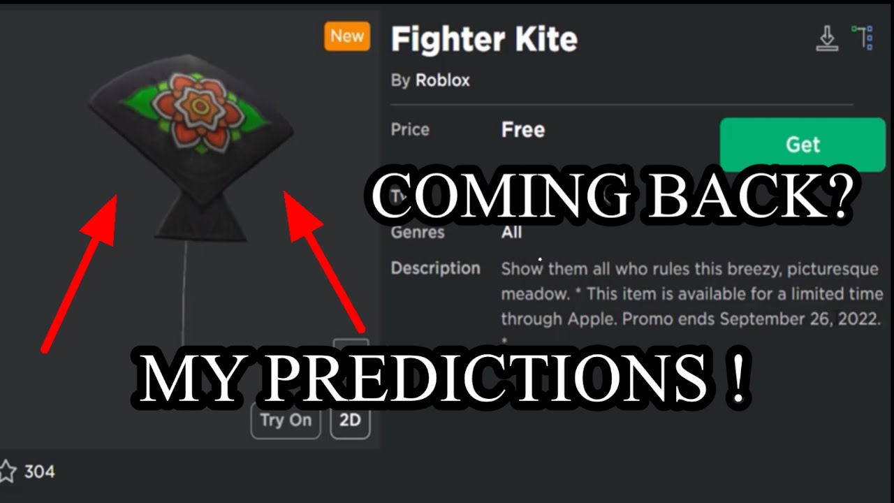 My Predictions For The Fighter Kite! Roblox - YouTube