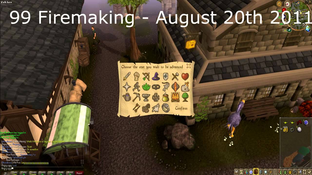 RS - Leveling 99 Attack, Strength, Defence, Fletching and Firemaking ...