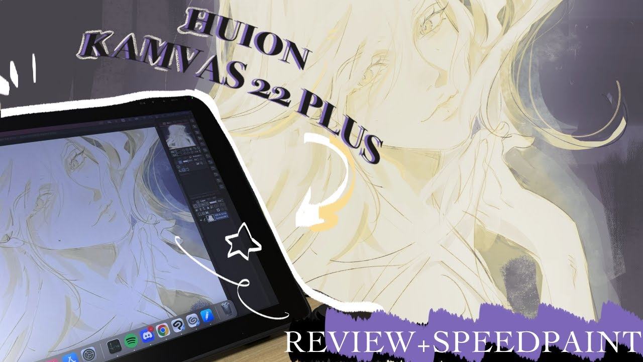 Huion Kamvas 22 Plus Review + Speedpaint ! - YouTube