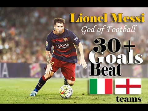 Lionel Messi God of football Greatest 30+ goals against English and ...