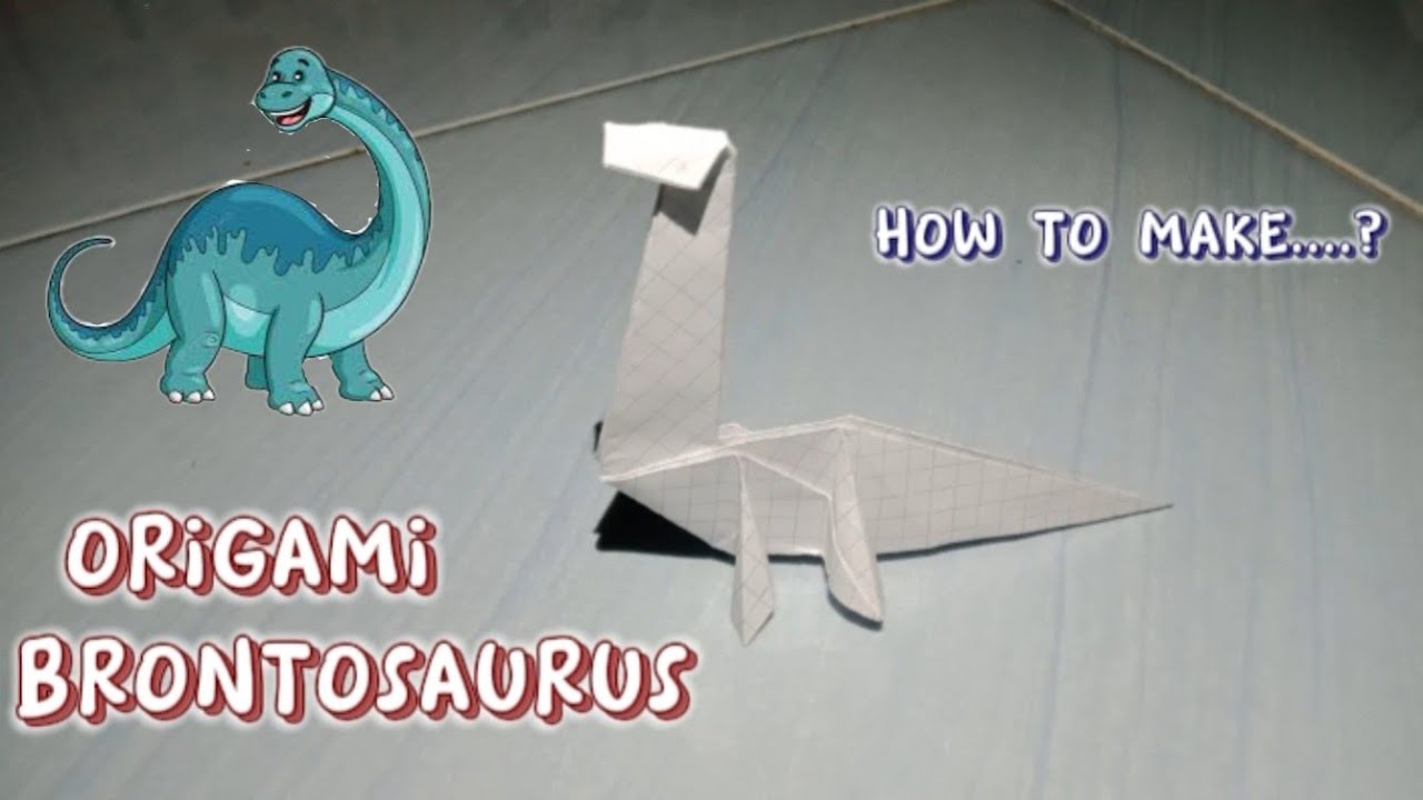 ORIGAMI DINOSAUR BRONTOSAURUS,, FUN STEP BY STEP 😊 - YouTube