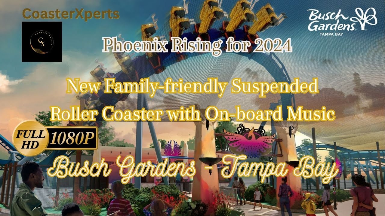 New PHOENIX RISING Roller Coaster Coming to Busch Garden Tampa 2024 ...