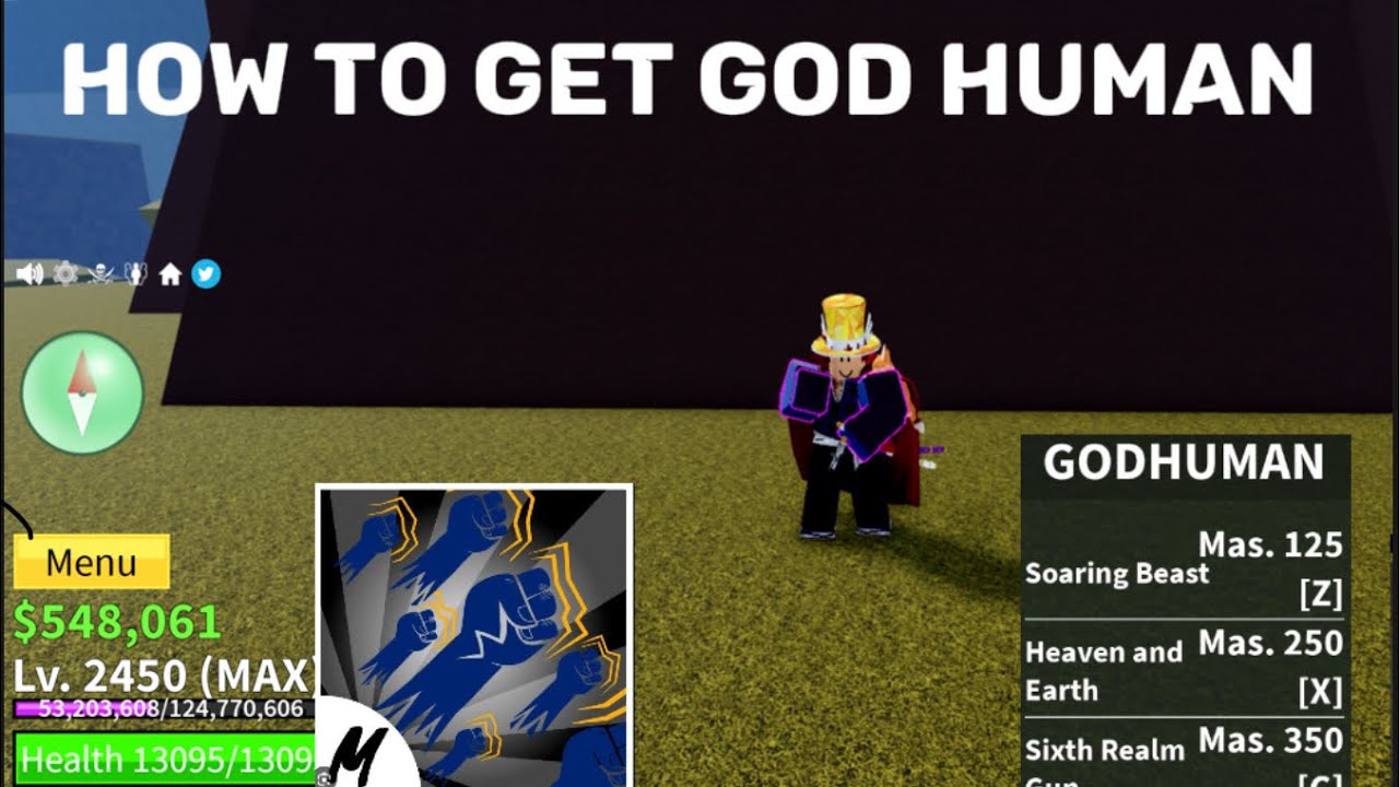 How to get God Human in Blox Fruits and Showcase - YouTube