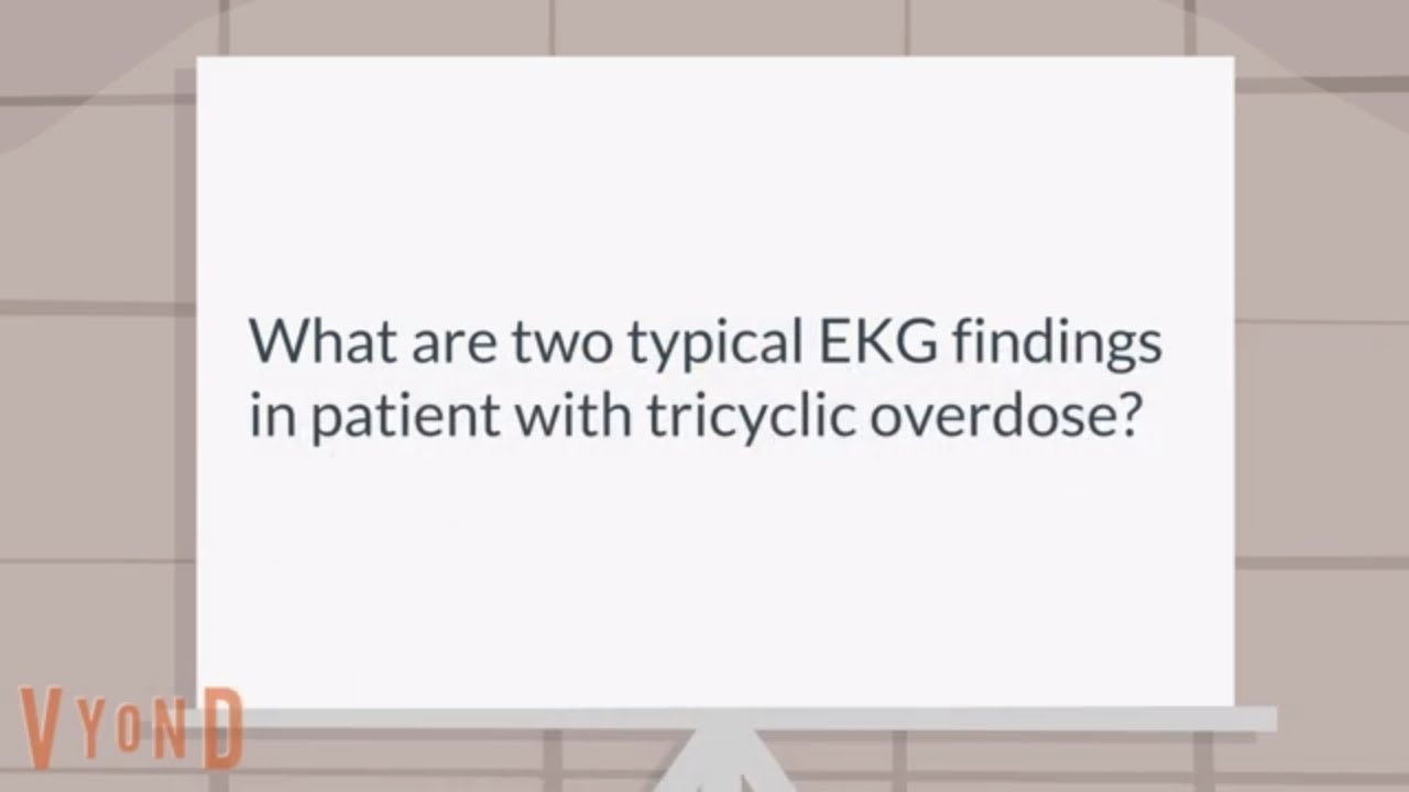 What are EKG changes seen with tricyclic overdose? - YouTube
