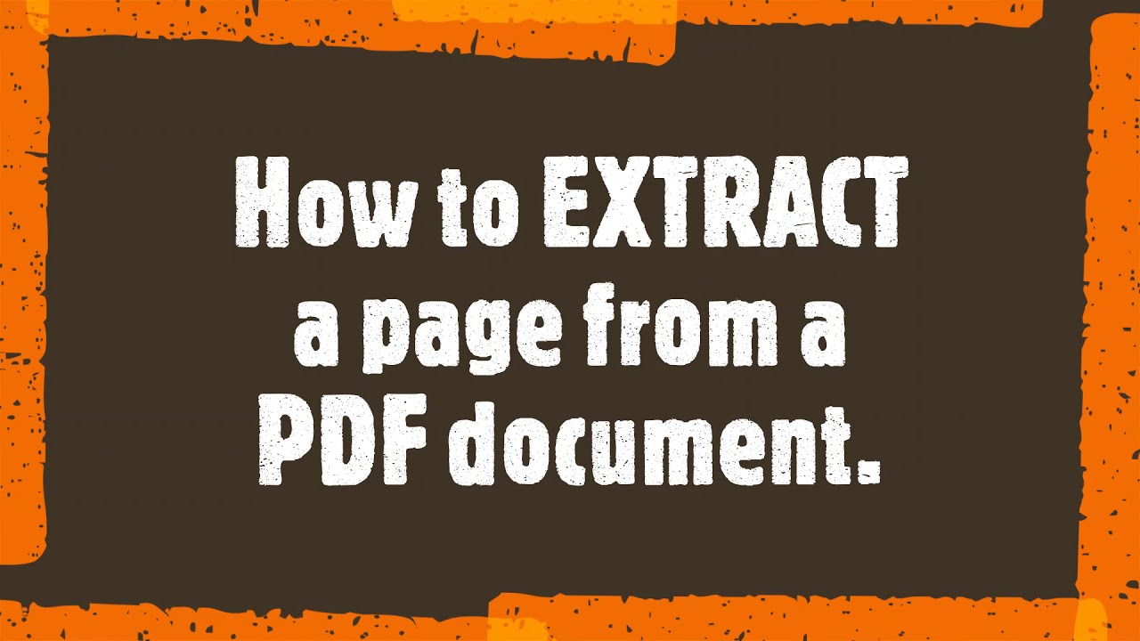 PDF TUTORIAL EXTRACT PAGE FROM PDF FILE YouTube PDF TUTORIAL EXTRACT PAGE FROM PDF FILE YouTube