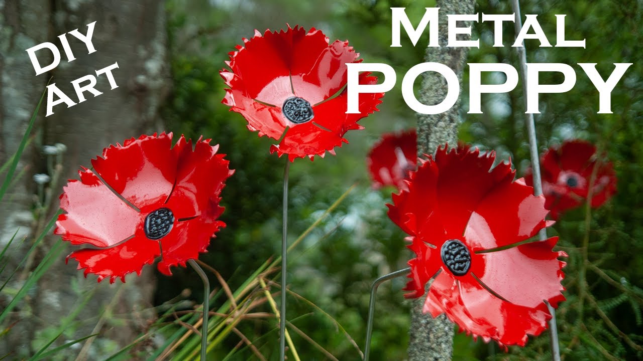 ANZAC Poppy "Solid Metal ART" - YouTube