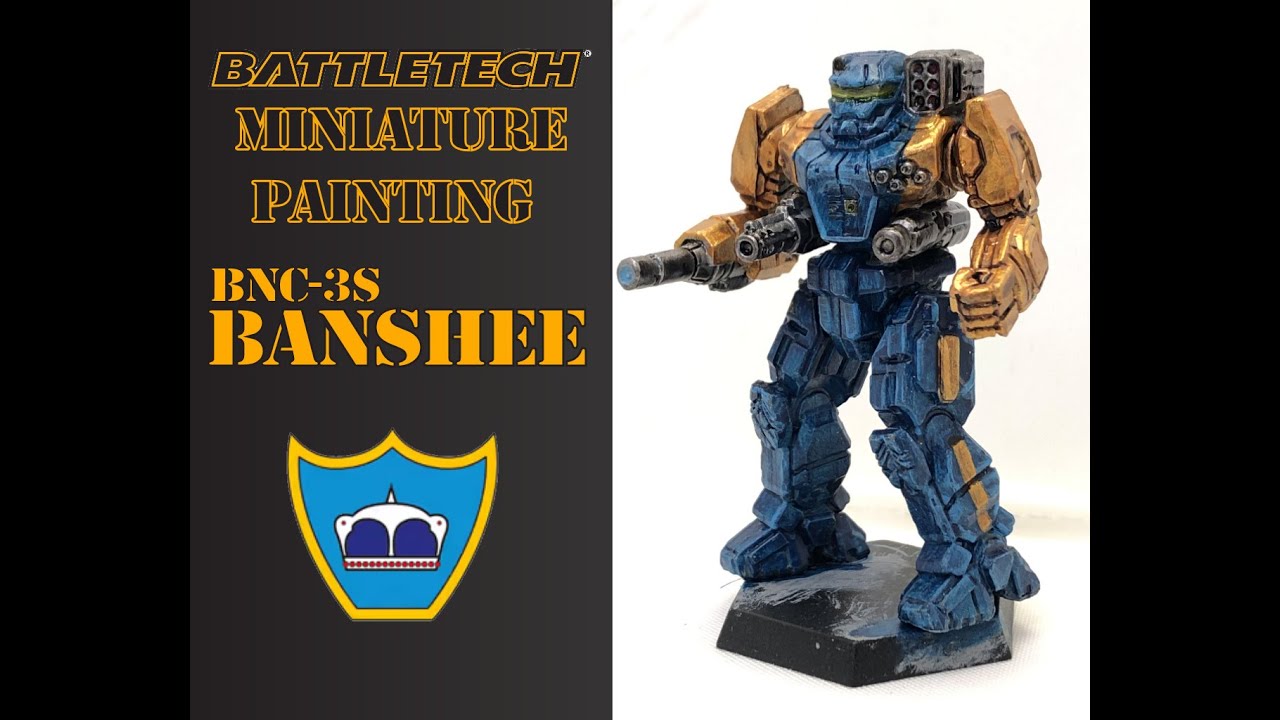 A Royal Guard Banshee // Battletech miniature painting - YouTube