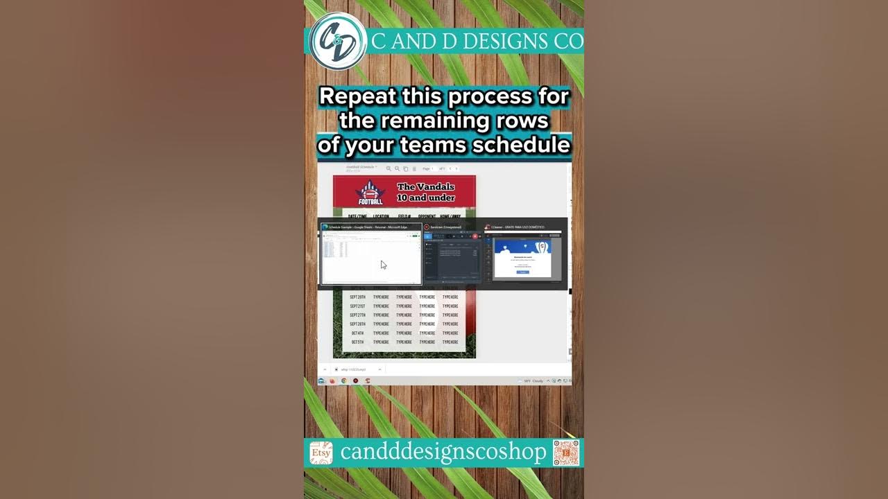 Save time!! Easy to use Football Schedule Editable Template! Create ...