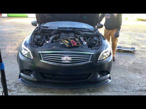 My clapped out Infiniti G37 gets a white LED emblem? - YouTube