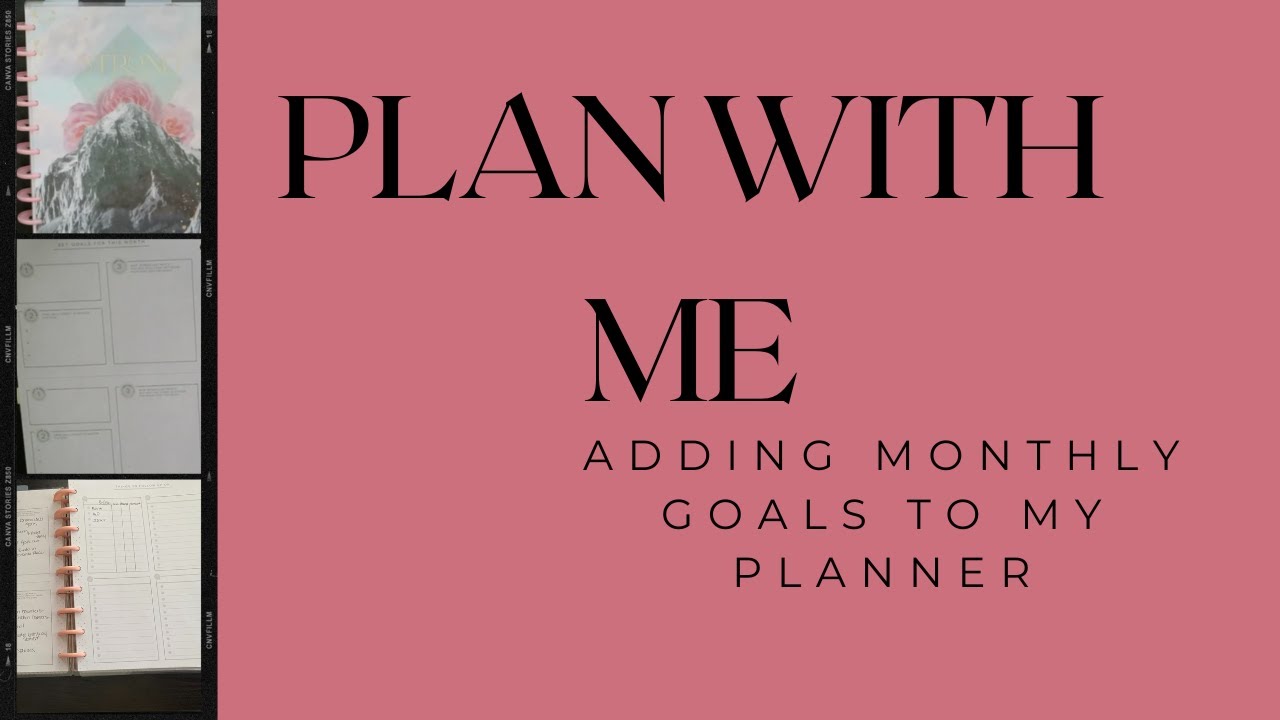 Plan with me - Adding Monthly Goals to my planner - YouTube