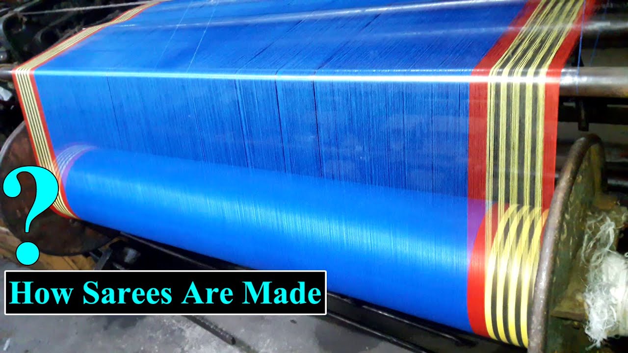 How Sarees are Made (Saree Weaving Machine) - YouTube