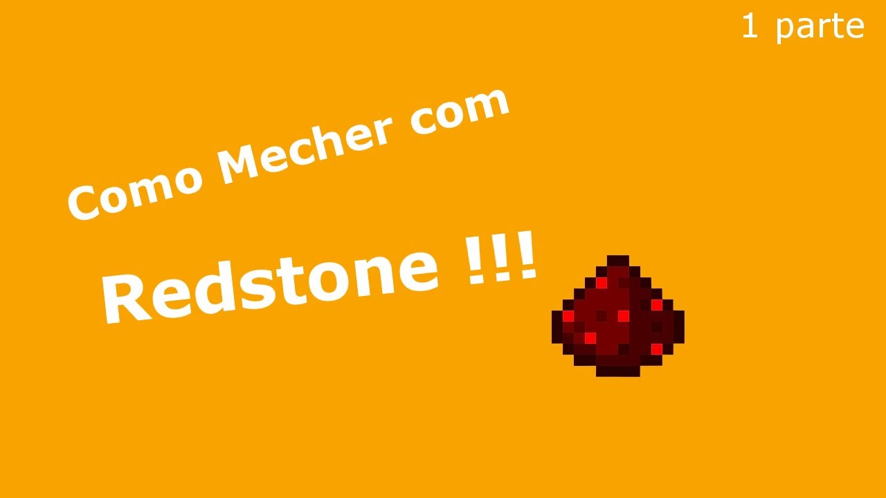 Como Mecher com redstone 1 part - Minecraft - YouTube