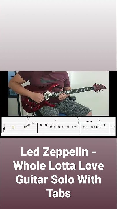 Led Zeppelin - Whole Lotta Love Guitar Solo With Tabs - YouTube