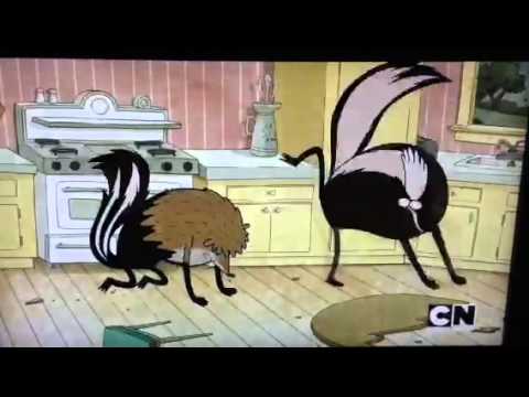 Rigby is a skunk - YouTube