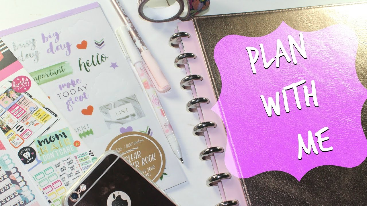 PLAN WITH ME::: BIG Happy Planner 3/12 - YouTube