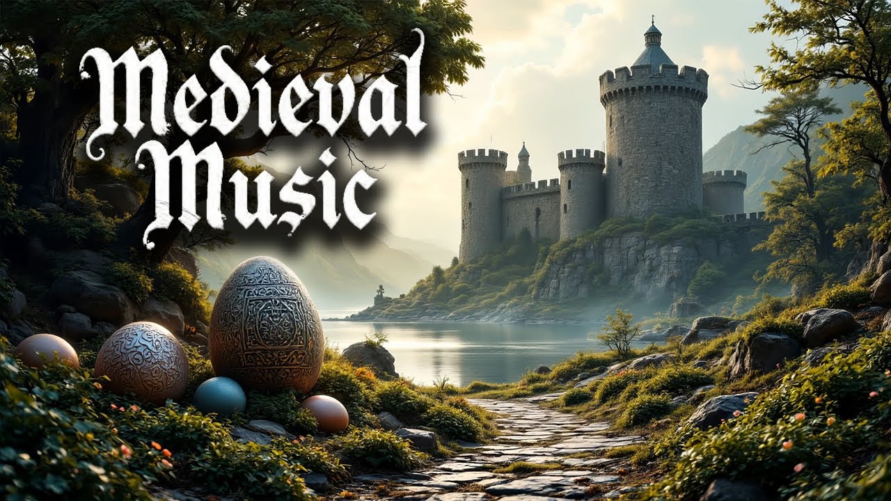 Medieval Easter 4K 🐣 | Relaxing Celtic Music in a Fantasy Castle Garden ...
