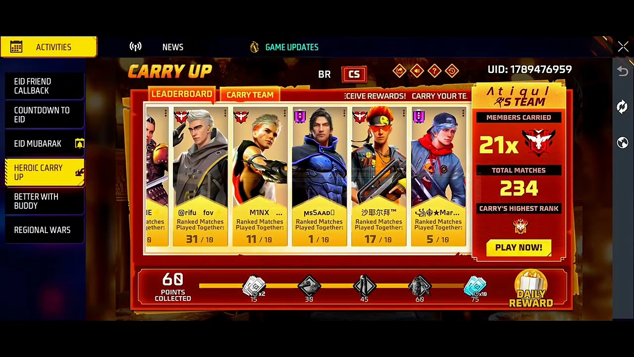 How to Complete Heroic Carry Up Mission | Carry up Mission Free Fire ...