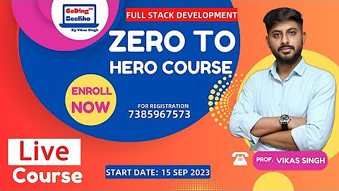 Zero to Hero CoDing Live Course | Occasionally we will upload lectures - YouTube